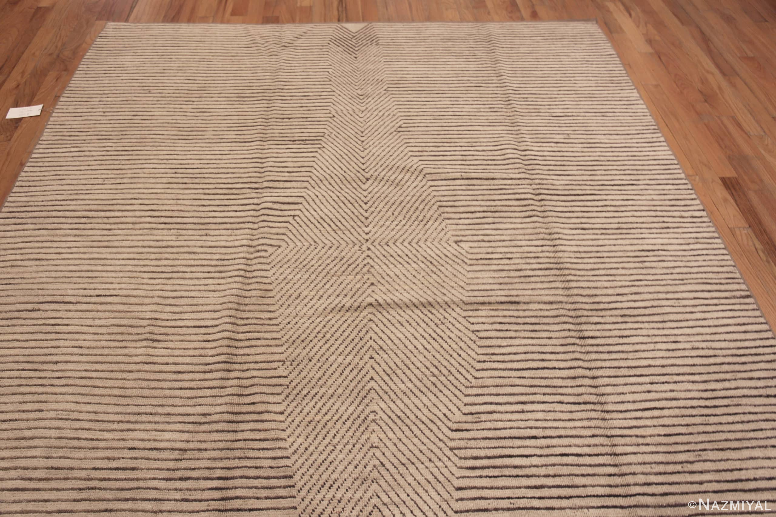 Modern Cream Room Size Contemporary Rug 11348 Nazmiyal
