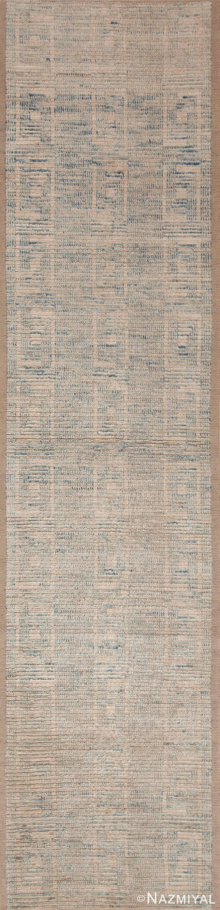 Tribal Geometric Modern Hallway Runner Rug 11062 Nazmiyal