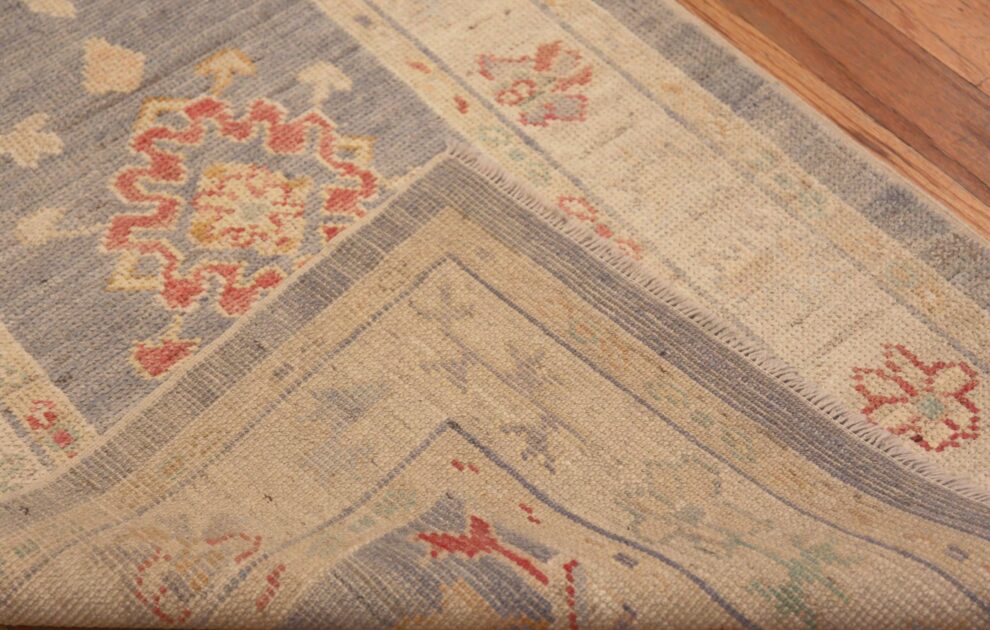 Pastel Modern Turkish Oushak Design Runner 11192 Nazmiyal