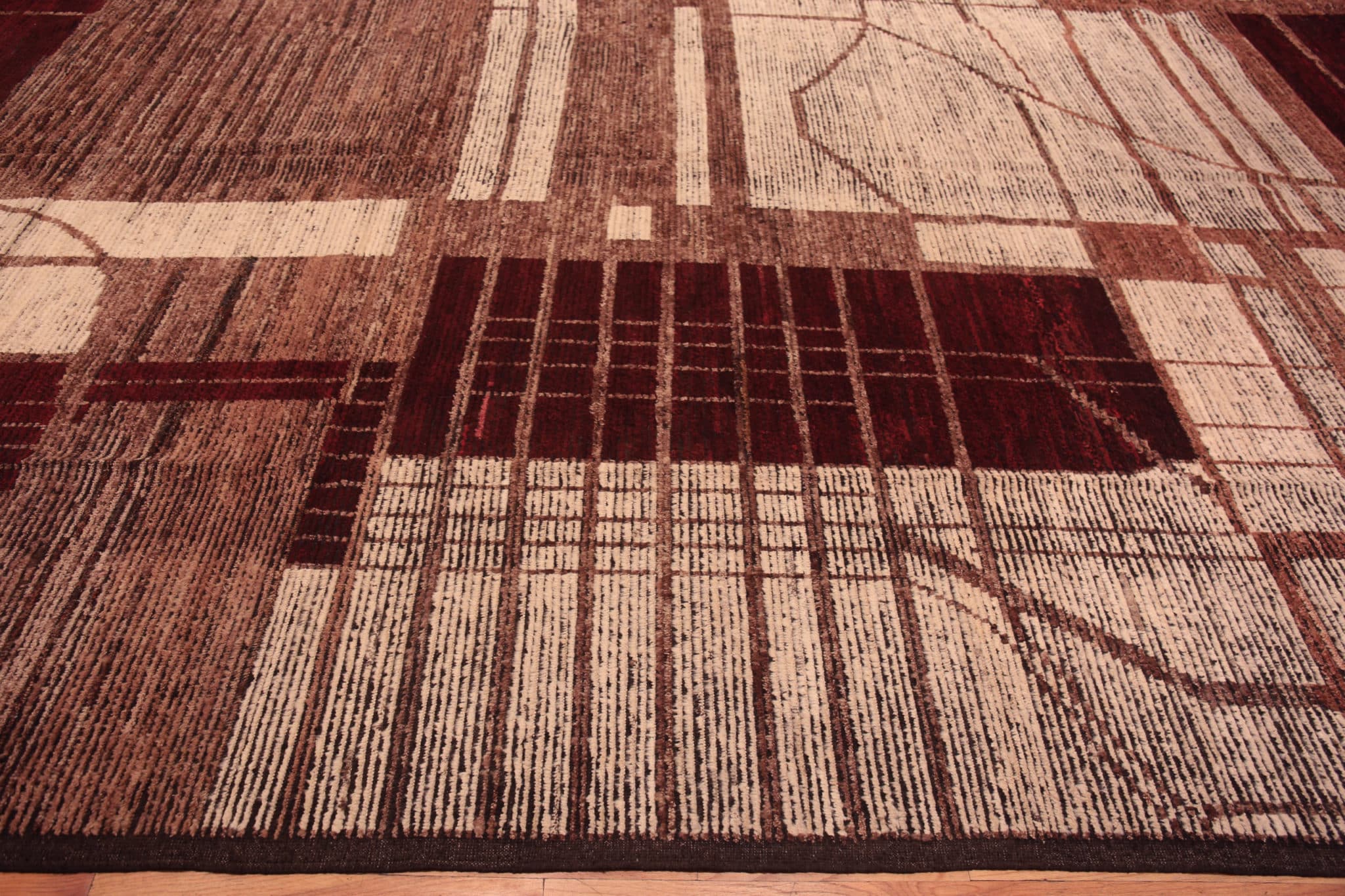 Tribal Geometric Bold Earthy Large Modern Rug 11729 Nazmiyal