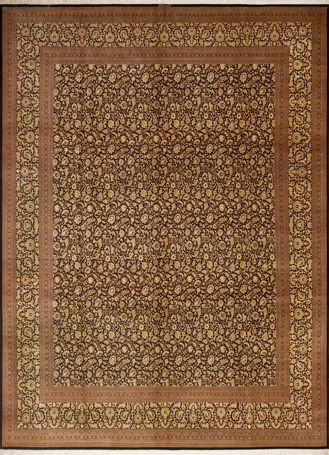 Luxurious Vintage Persian Silk Qum Rug 72746 Nazmiyal Rugs