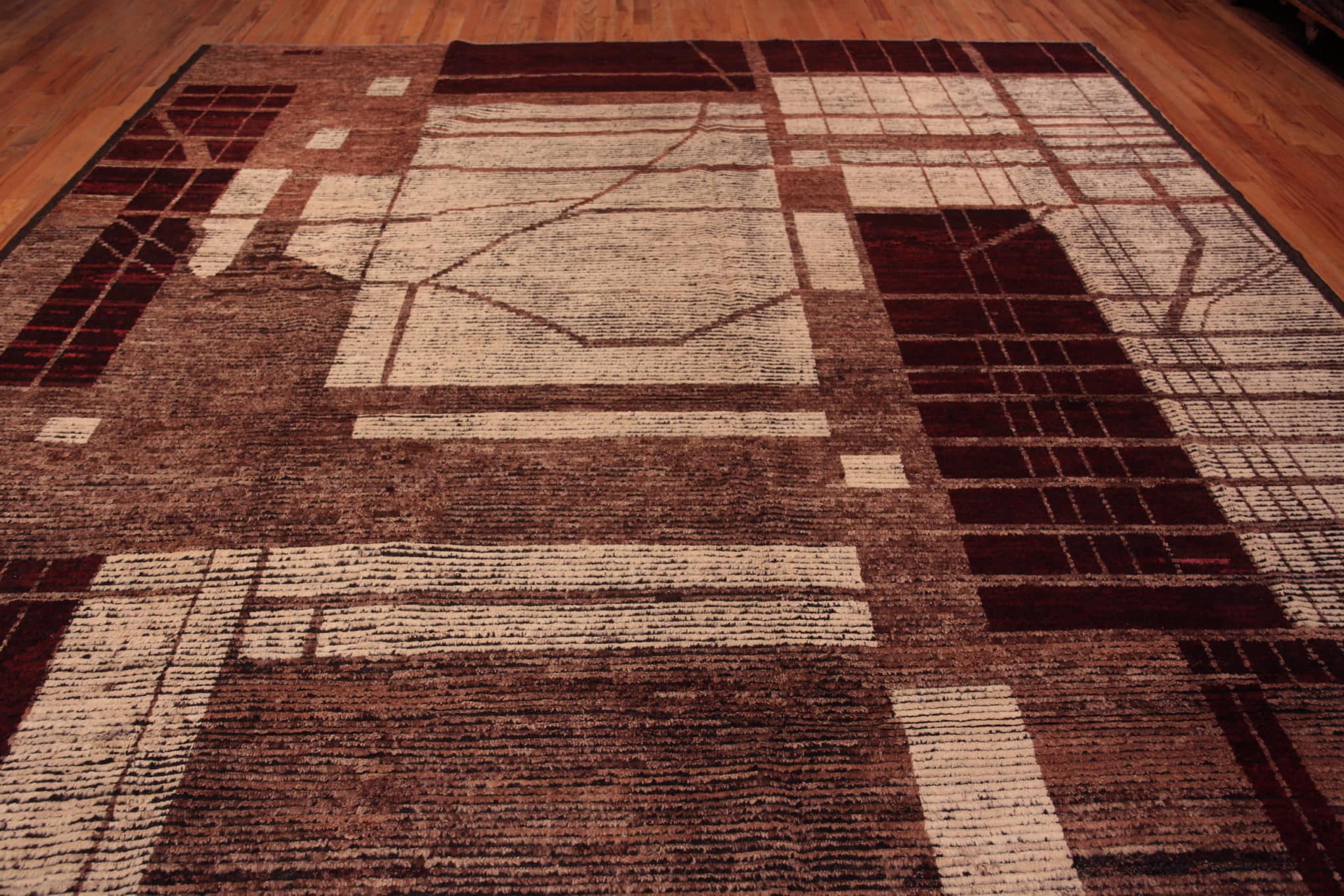 Tribal Geometric Bold Earthy Large Modern Rug 11729 Nazmiyal