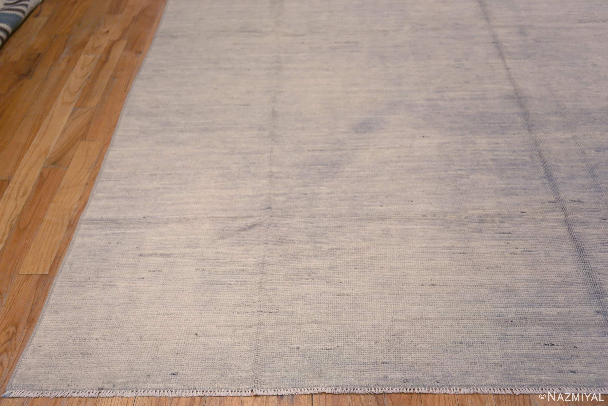 Modern Contemporary Solid Cream Color Rug 11660 Nazmiyal