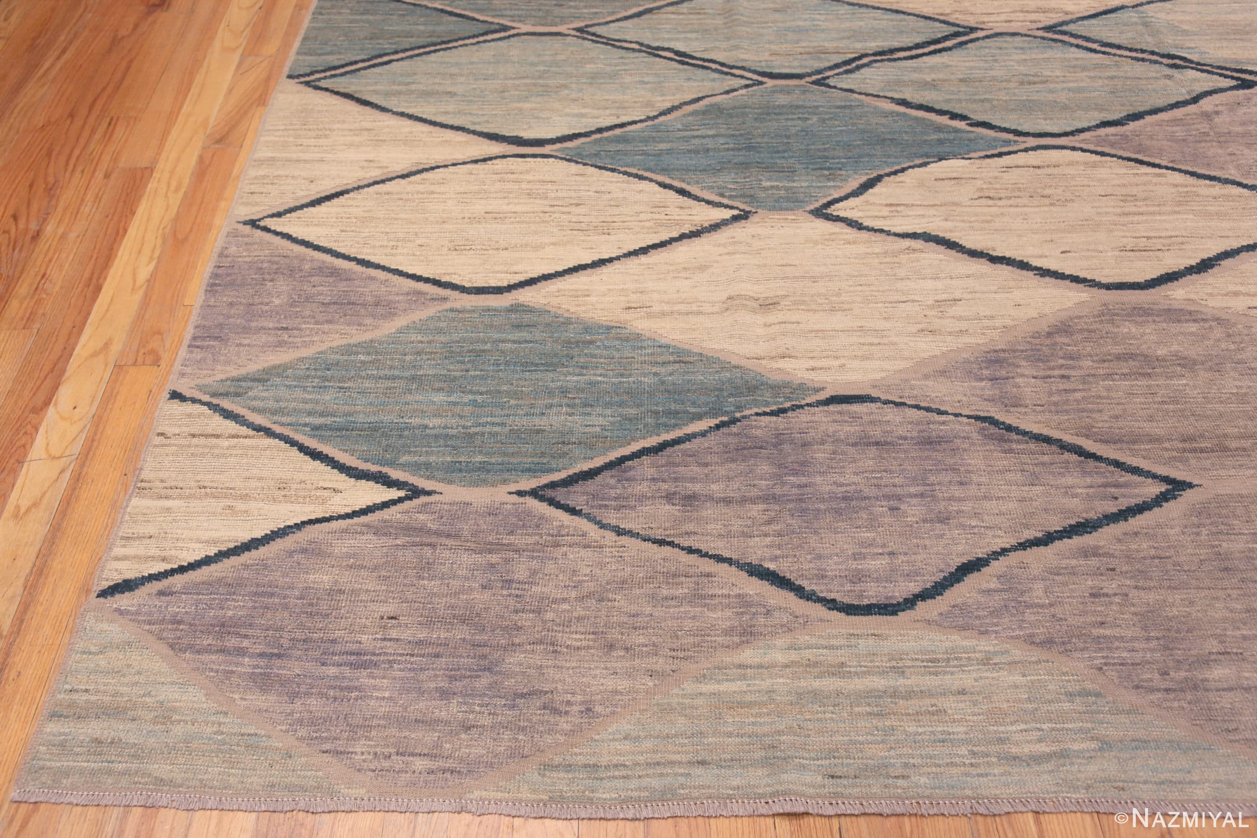 Soft Pastel Large Geometric Pattern Modern Rug 11704 Nazmiyal