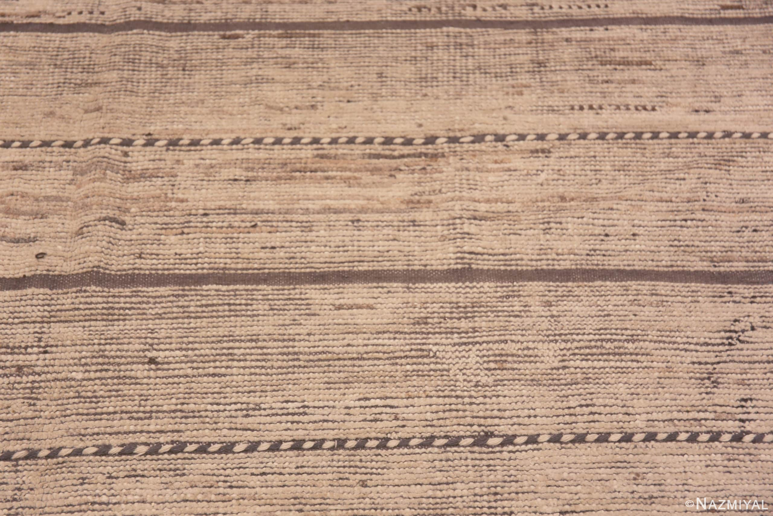 Oversized Neutral Cream Stripe Modern Area Rug 11864 Nazmiyal