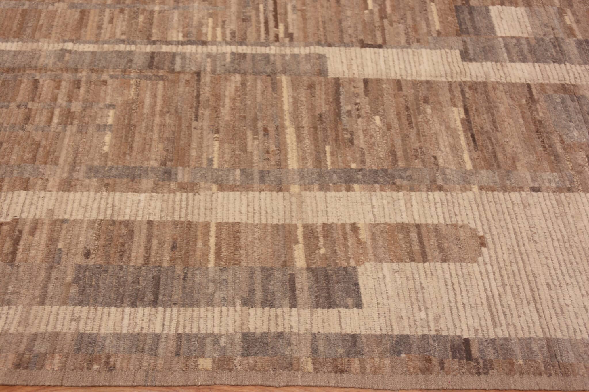 Warm Earthy Brown Tribal Geometric Modern Rug 11466 Nazmiyal