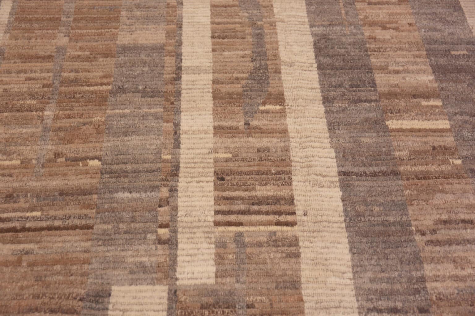 Warm Earthy Brown Tribal Geometric Modern Rug 11466 Nazmiyal