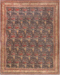 Floral Vase Design Antique Persian Kerman Rug 72477 Nazmiyal