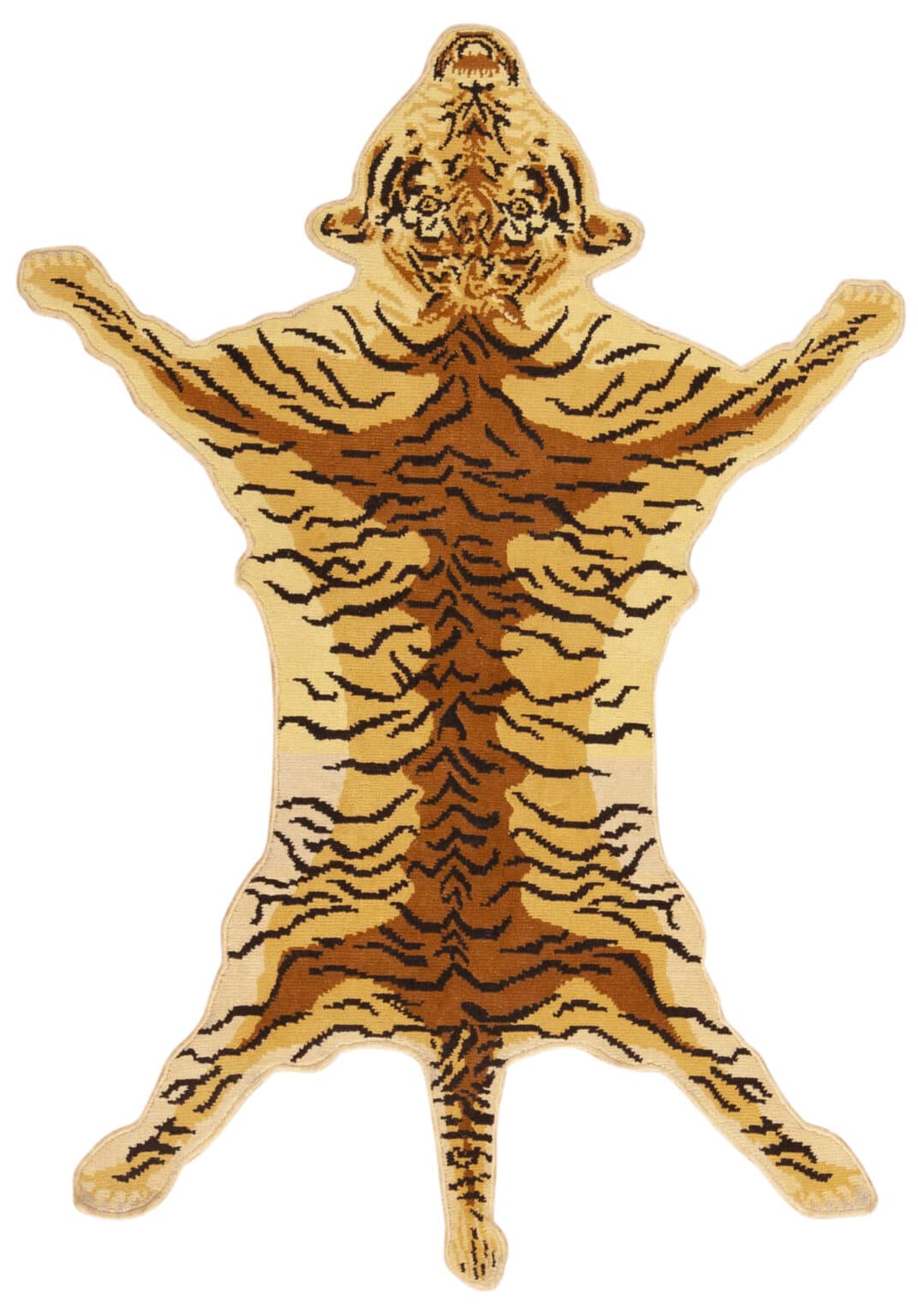 Beautiful Vintage Tiger Animal Pelt Design Rug 72896 Nazmiyal