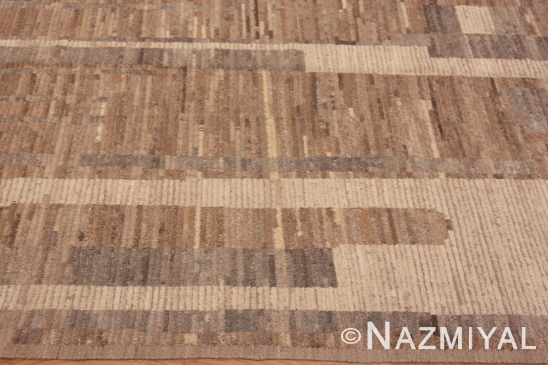 Warm Earthy Brown Tribal Geometric Modern Rug 11466 Nazmiyal