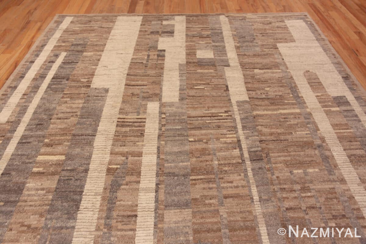 Warm Earthy Brown Tribal Geometric Modern Rug 11466 Nazmiyal