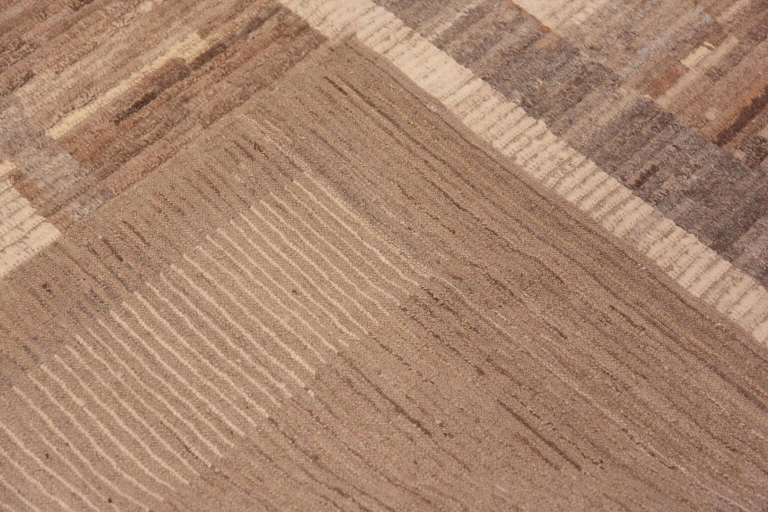 Warm Earthy Brown Tribal Geometric Modern Rug 11466 Nazmiyal