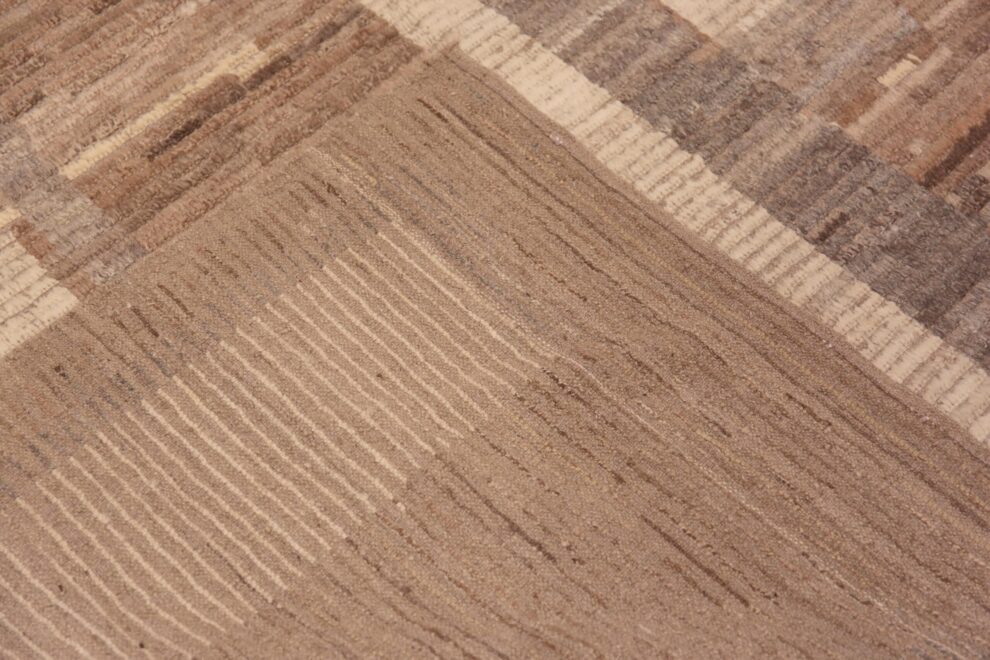 Warm Earthy Brown Tribal Geometric Modern Rug 11466 Nazmiyal