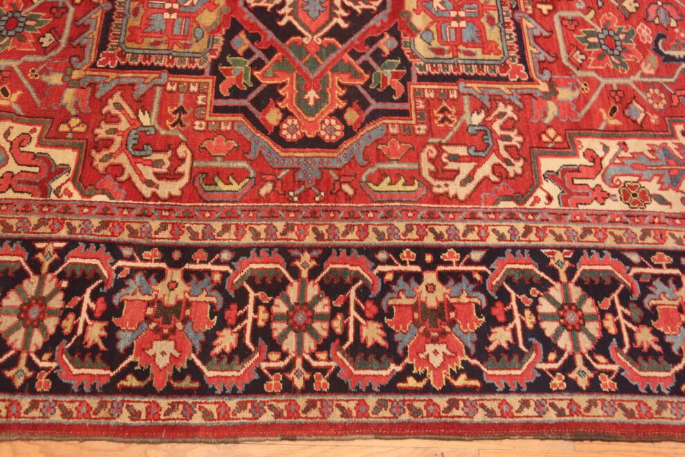 Antique Red Medallion Persian Heriz Nazmiyal Rugs