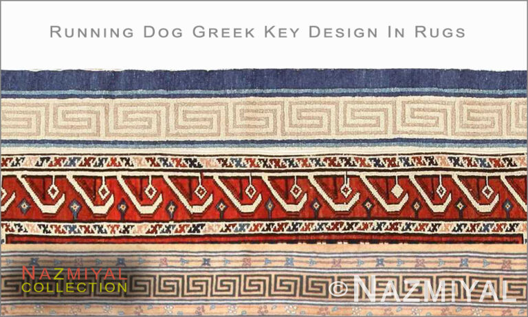 Running Dog Greek Key Design In Rugs and Carpets by Nazmiyal