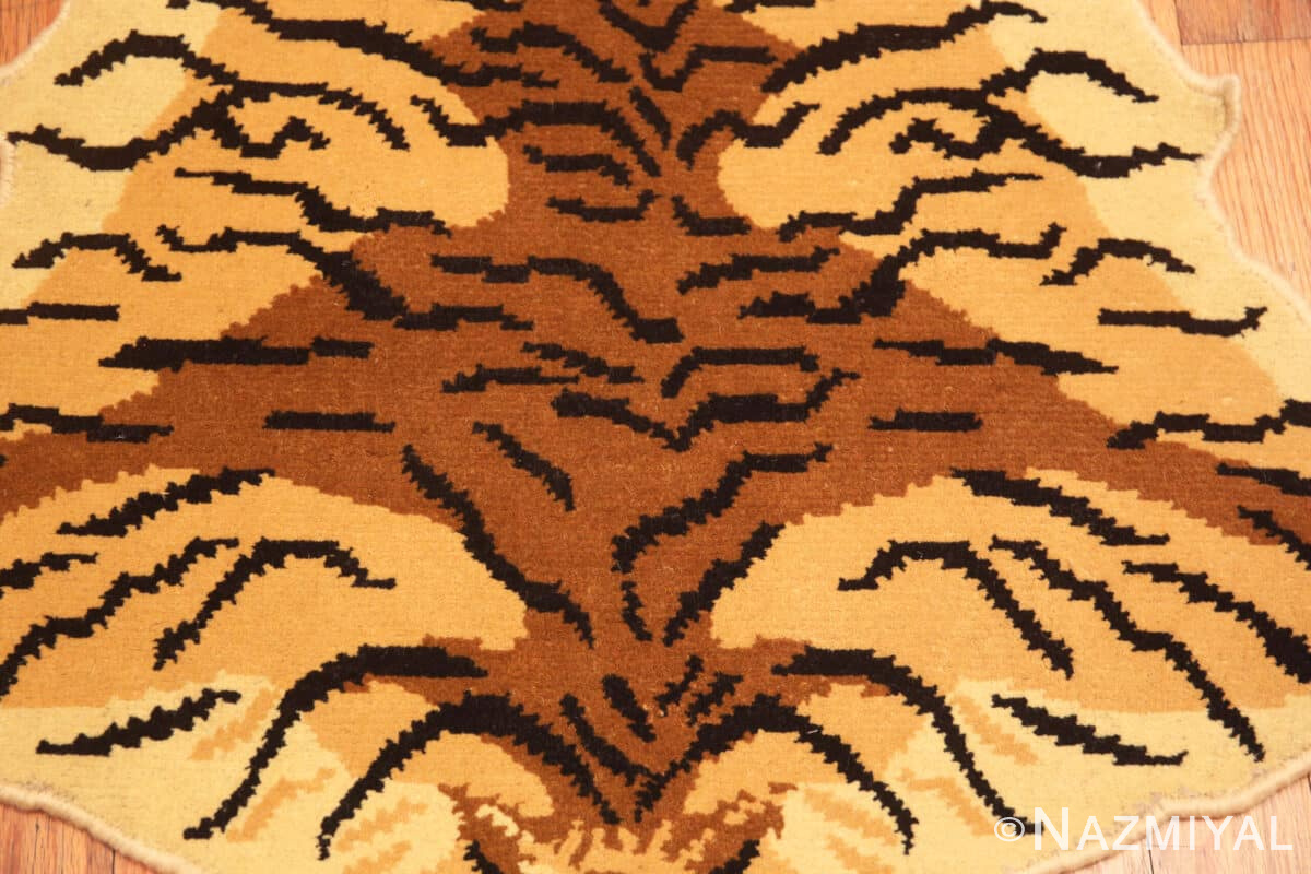Beautiful Vintage Tiger Animal Pelt Design Rug 72896 Nazmiyal