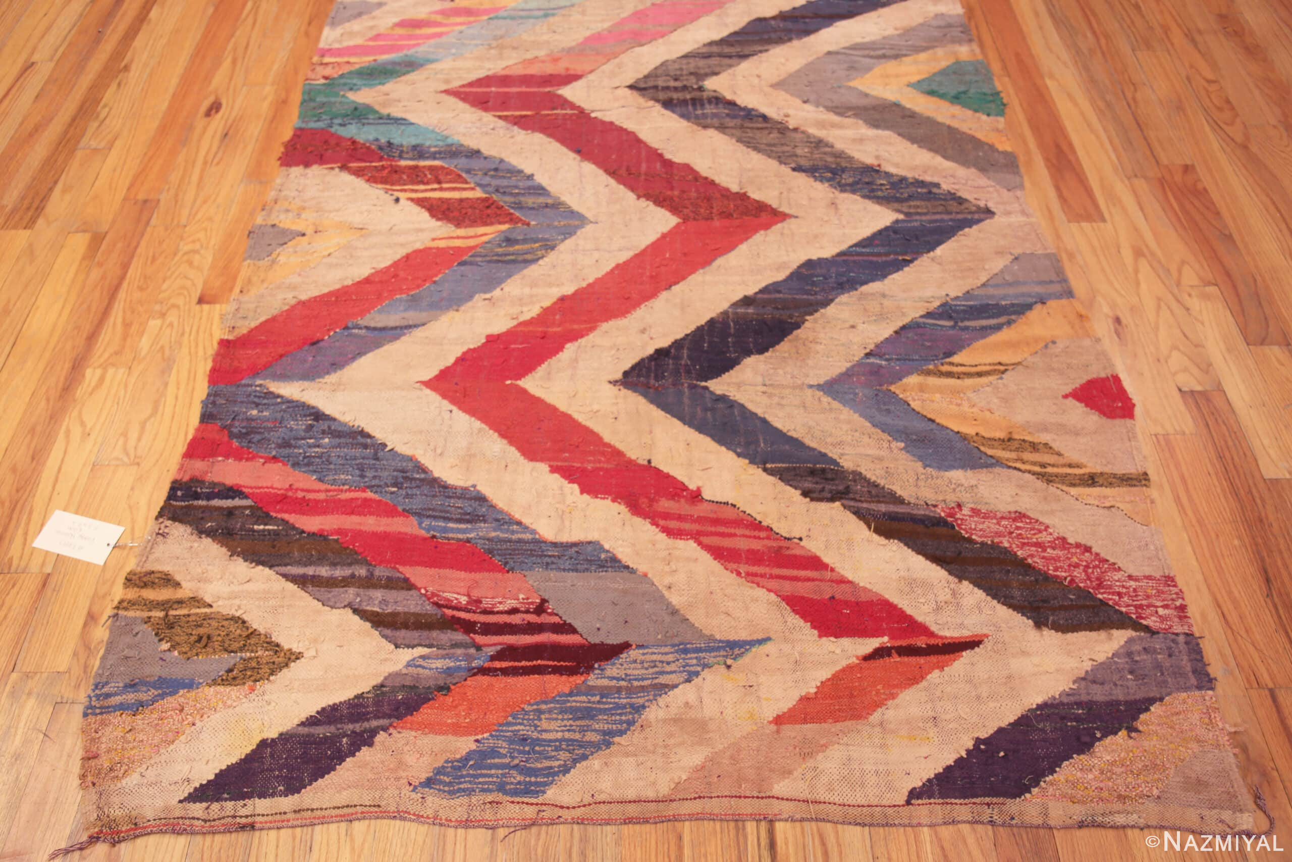 Vintage Moroccan Zigzag Design Kilim Rug 72993 Nazmiyal