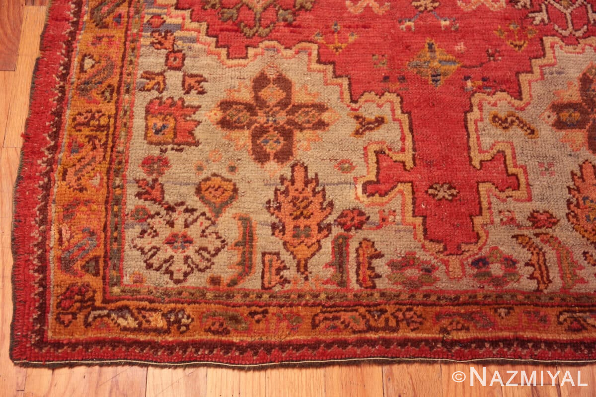 Antique Tribal Turkish Oushak Rug by Nazmiyal Rugs
