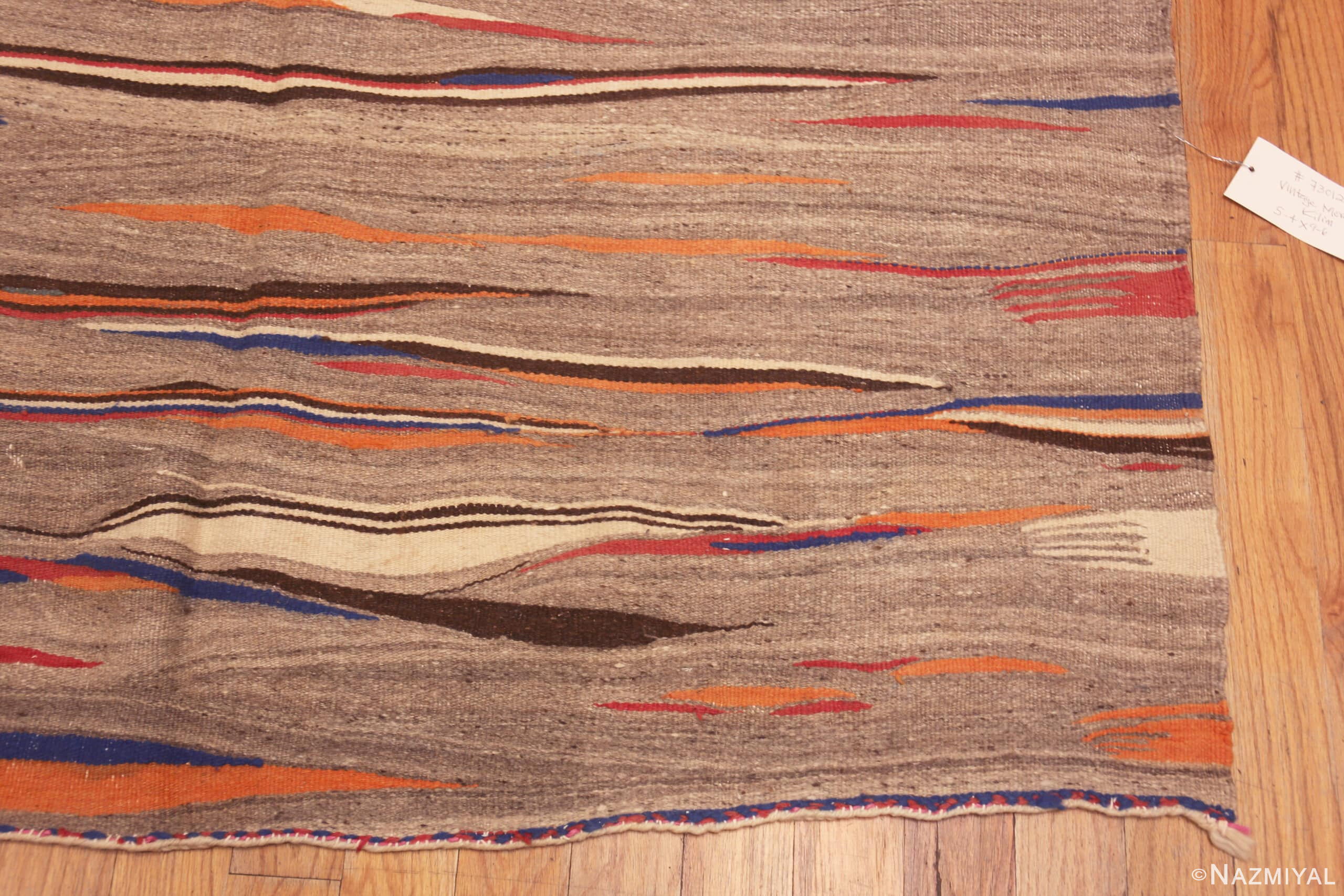 Artistic Vintage Moroccan Desert Dunes Design Kilim Rug 73012