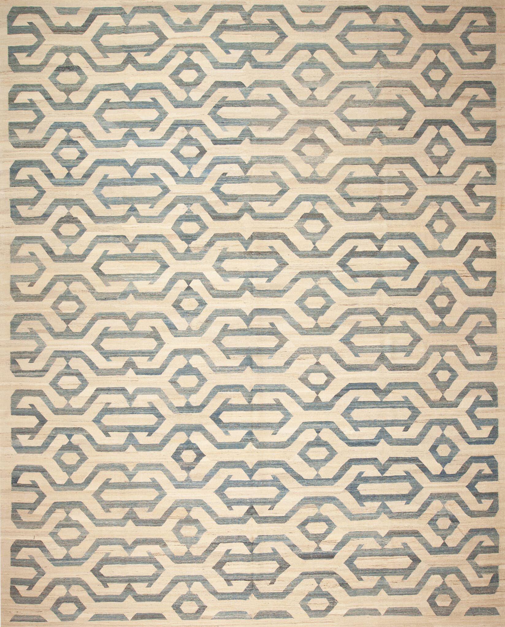 Large Colorful Modern Diamond Pattern Kilim Rug 11943