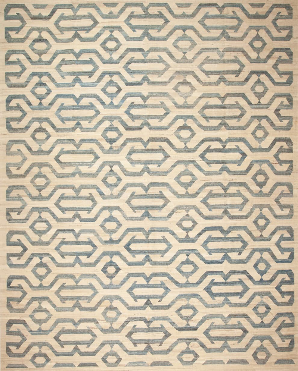 Large Colorful Modern Diamond Pattern Kilim Rug 11943