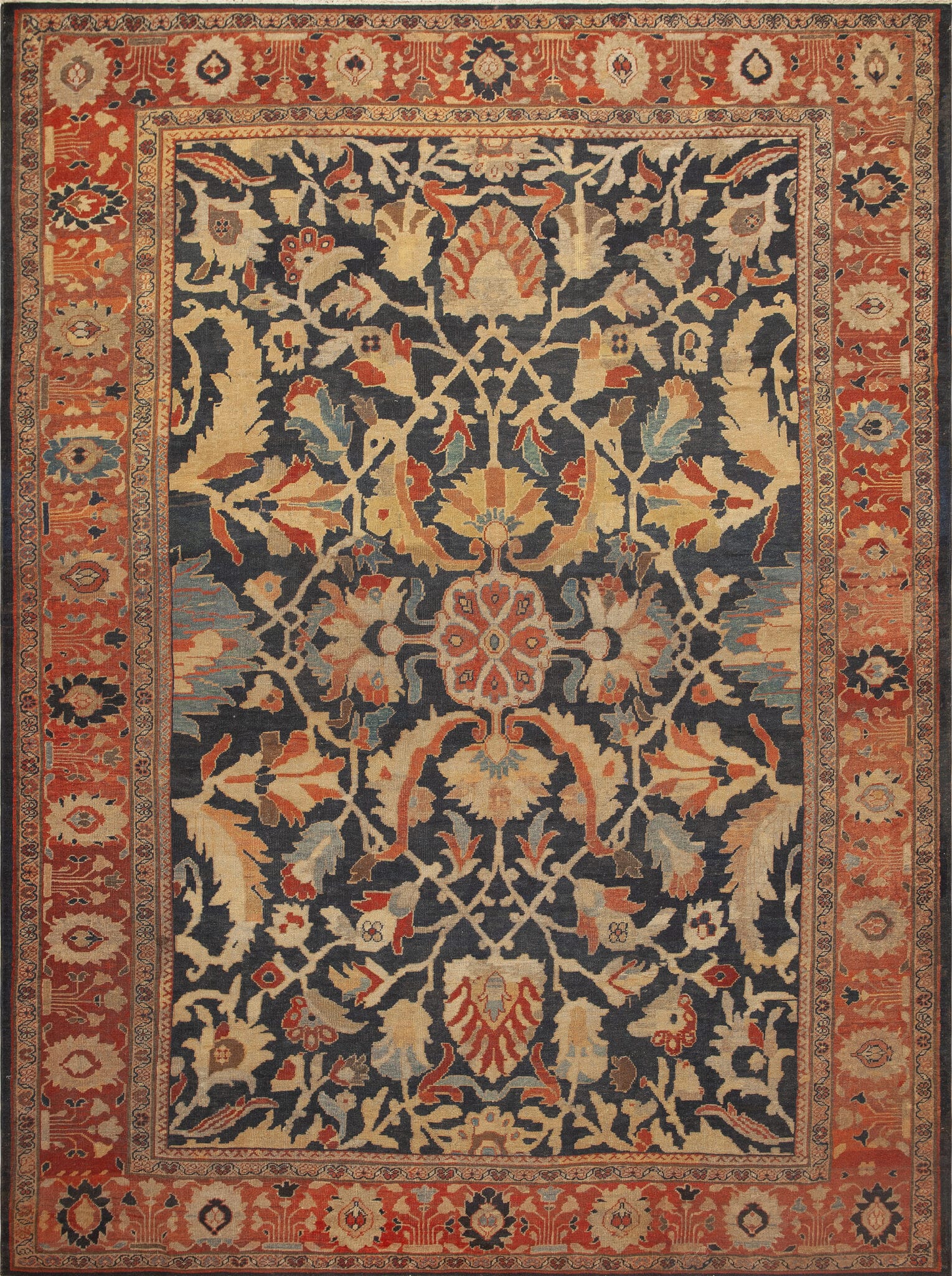 Steeped in Tradition Antique Sultanabad Persian Rug 73469