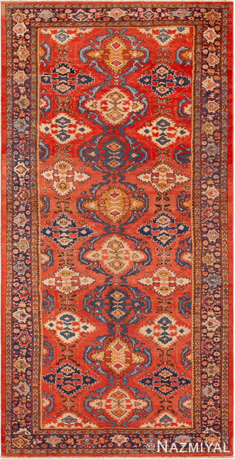 Antique Persian Mahal Rug 43858 Nazmiyal Rugs