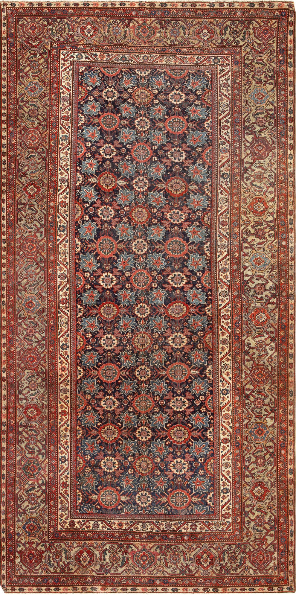 Antique Persian Mesmerizing Patterns Farahan Gallery Size Rug