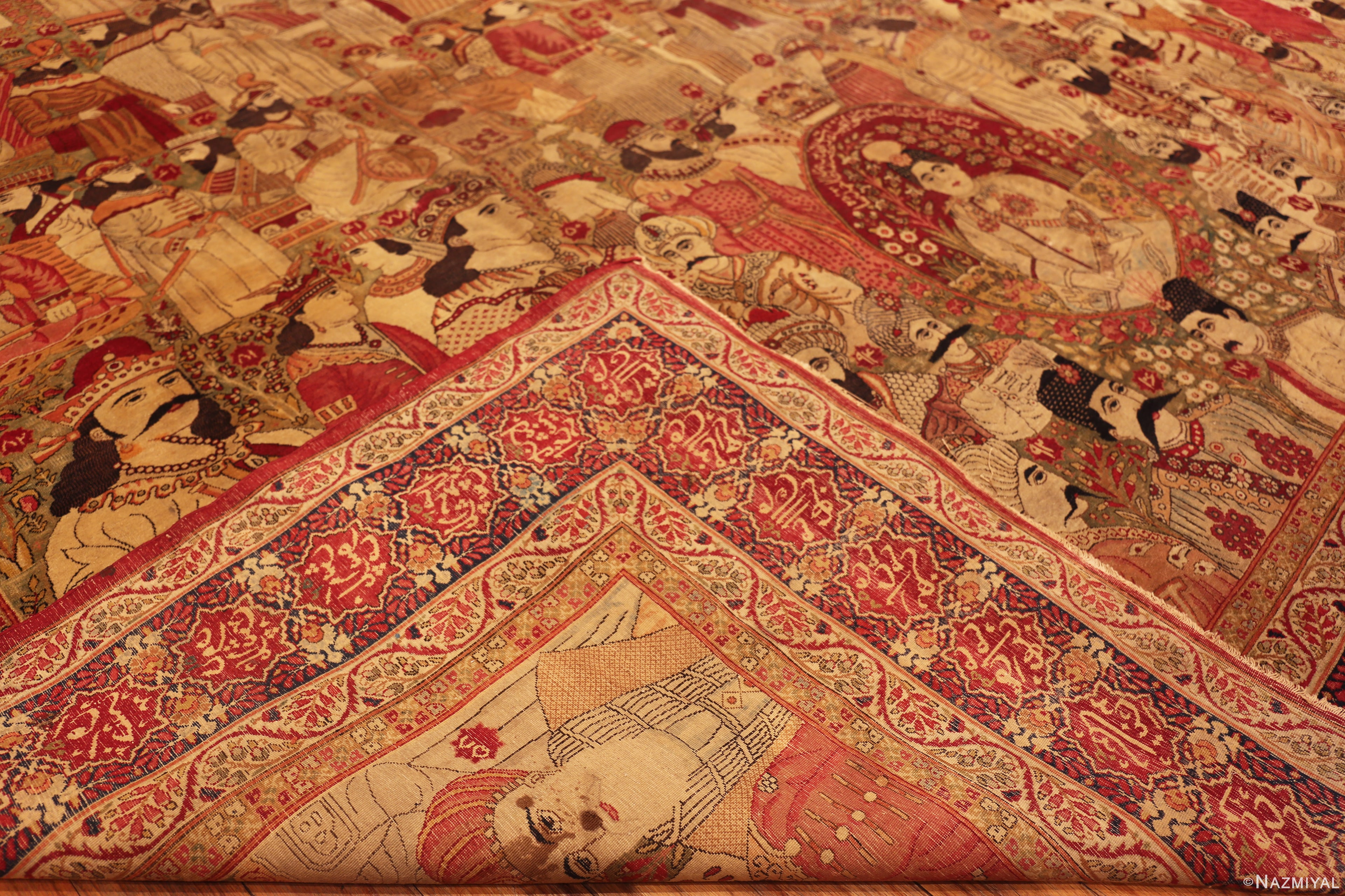 Historical Antique Persian Kerman Mashahir Rug 73429 Nazmiyal