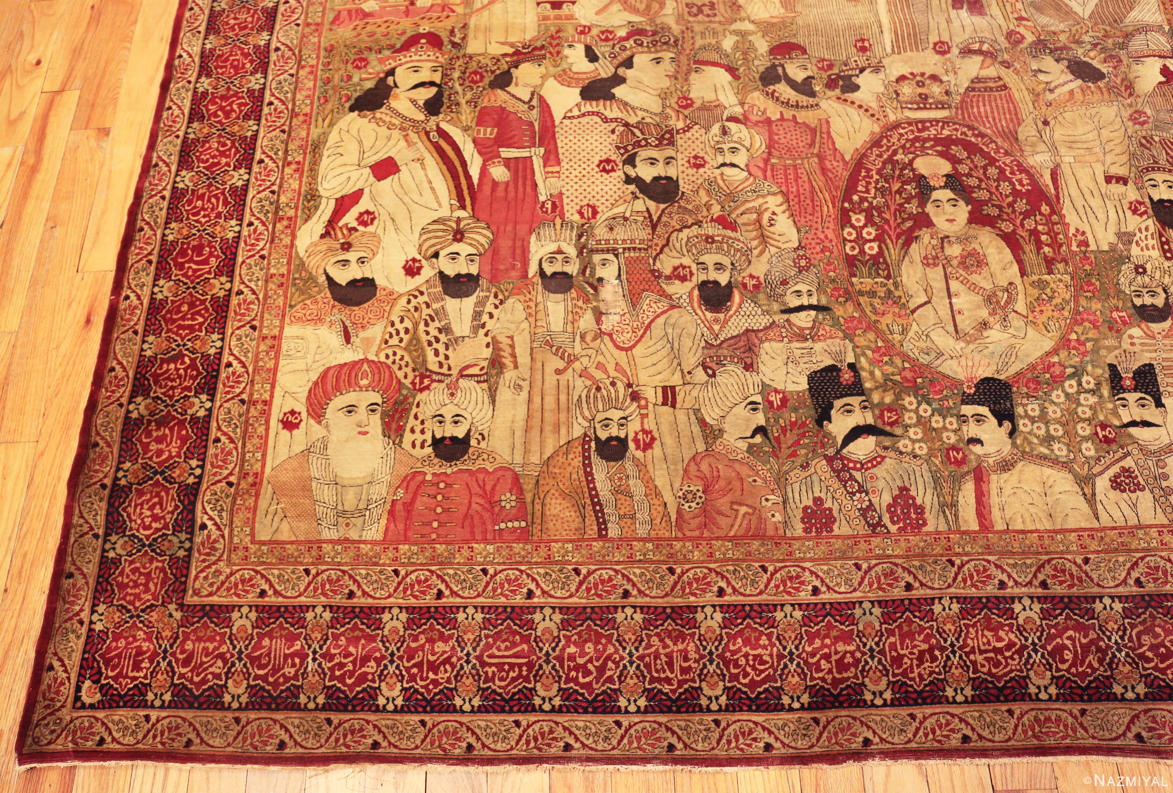 Historical Antique Persian Kerman Mashahir Rug 73429 Nazmiyal