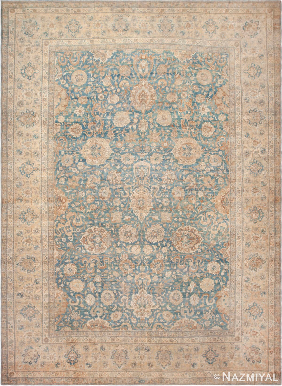 Iconic Large Antique Persian Kerman Rug 73404 Nazmiyal