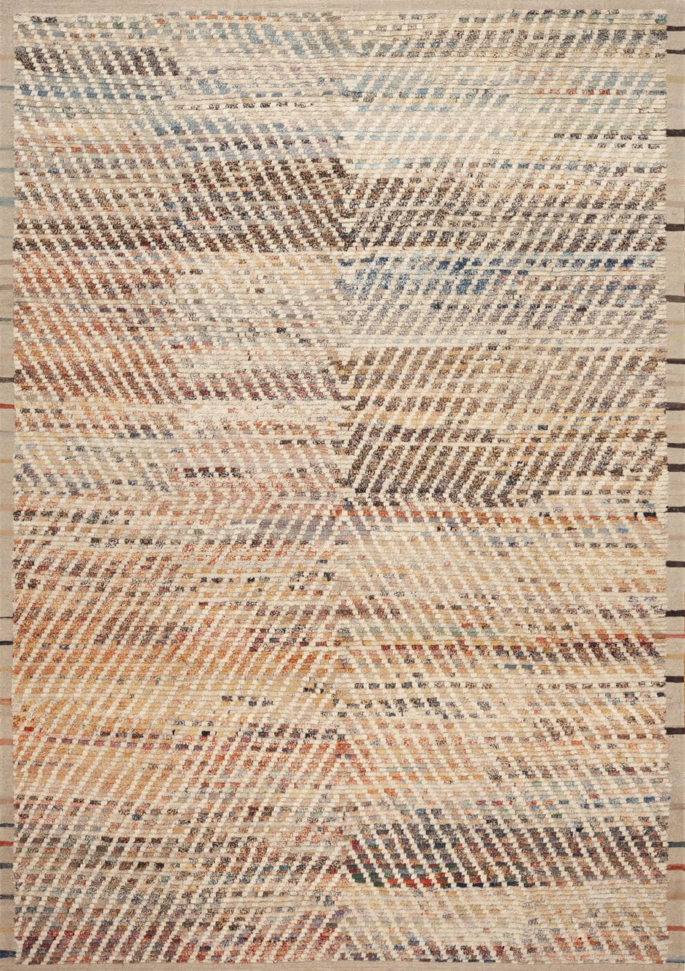 Modernist Refined Contemporary Pastel Tones Rug Nazmiyal Rugs