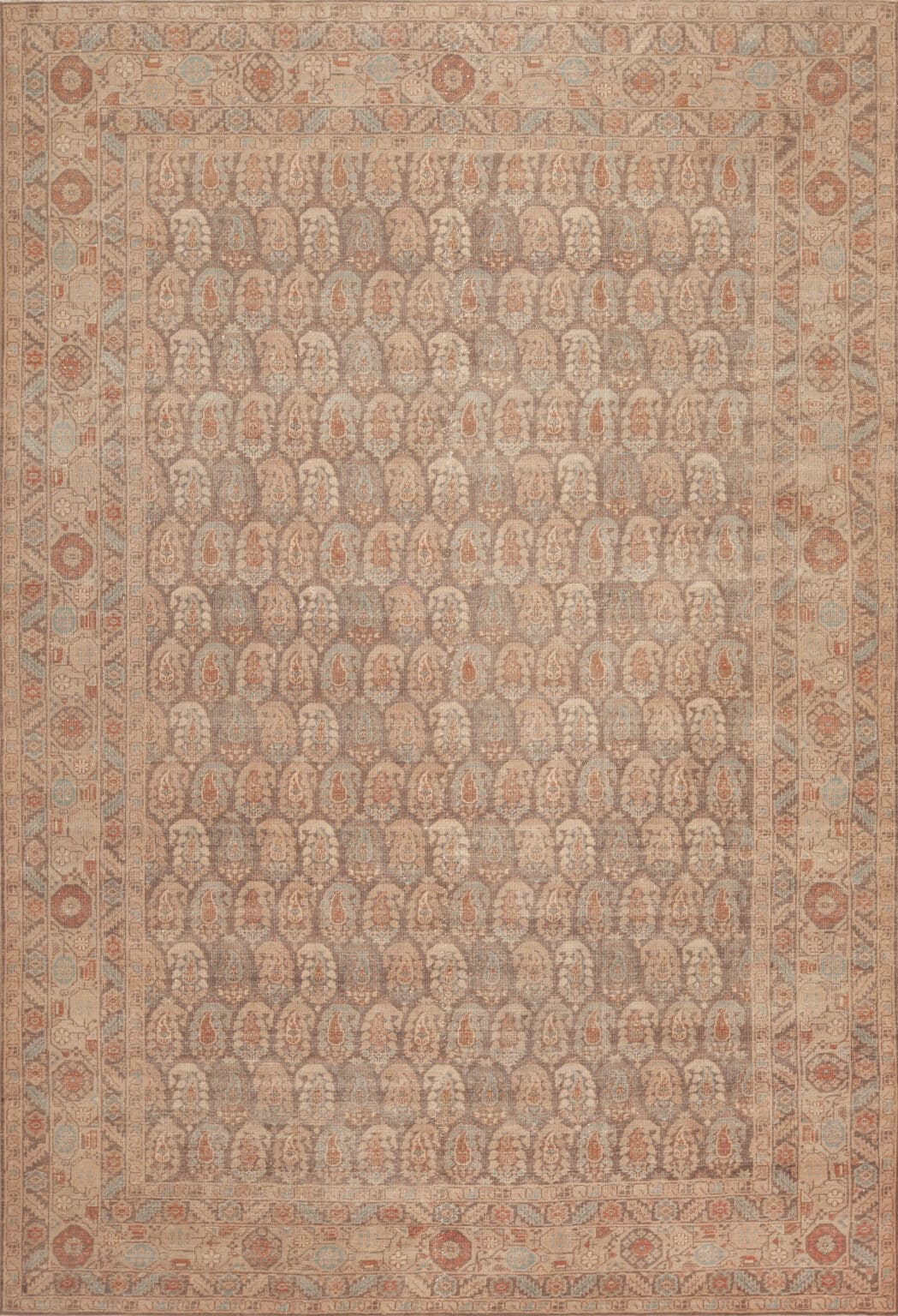 Whispered Elegance Vintage Floral Turkish Sivas Rug in Soft Pastels ...