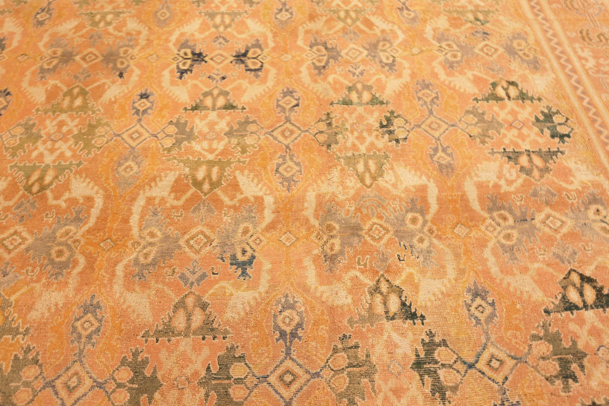 17th Century Large Antique Spanish Cuenca Carpet 73484