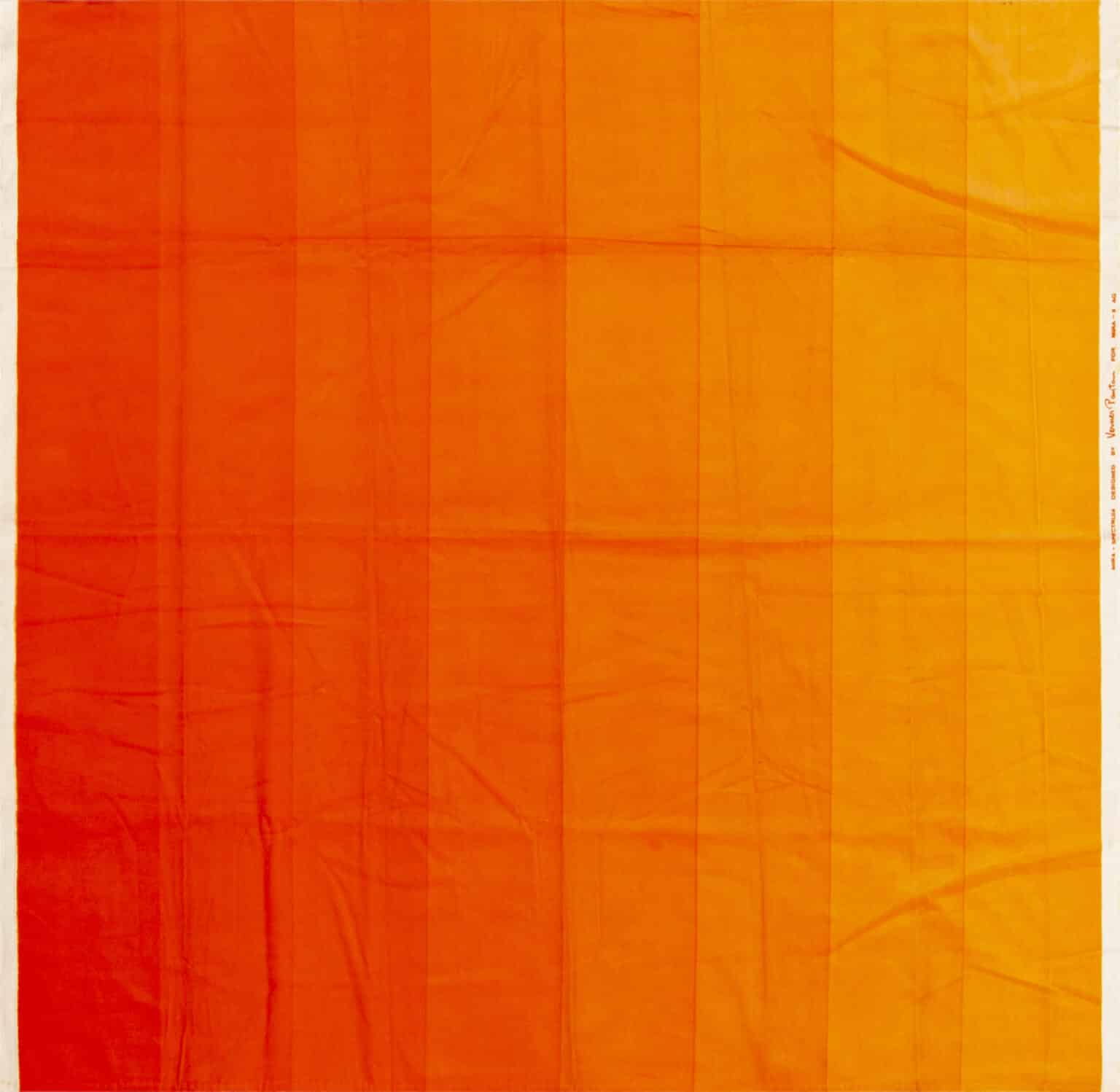 Eye-Catching Bright Orange Hue Vintage Geometric Verner Panton Mira ...