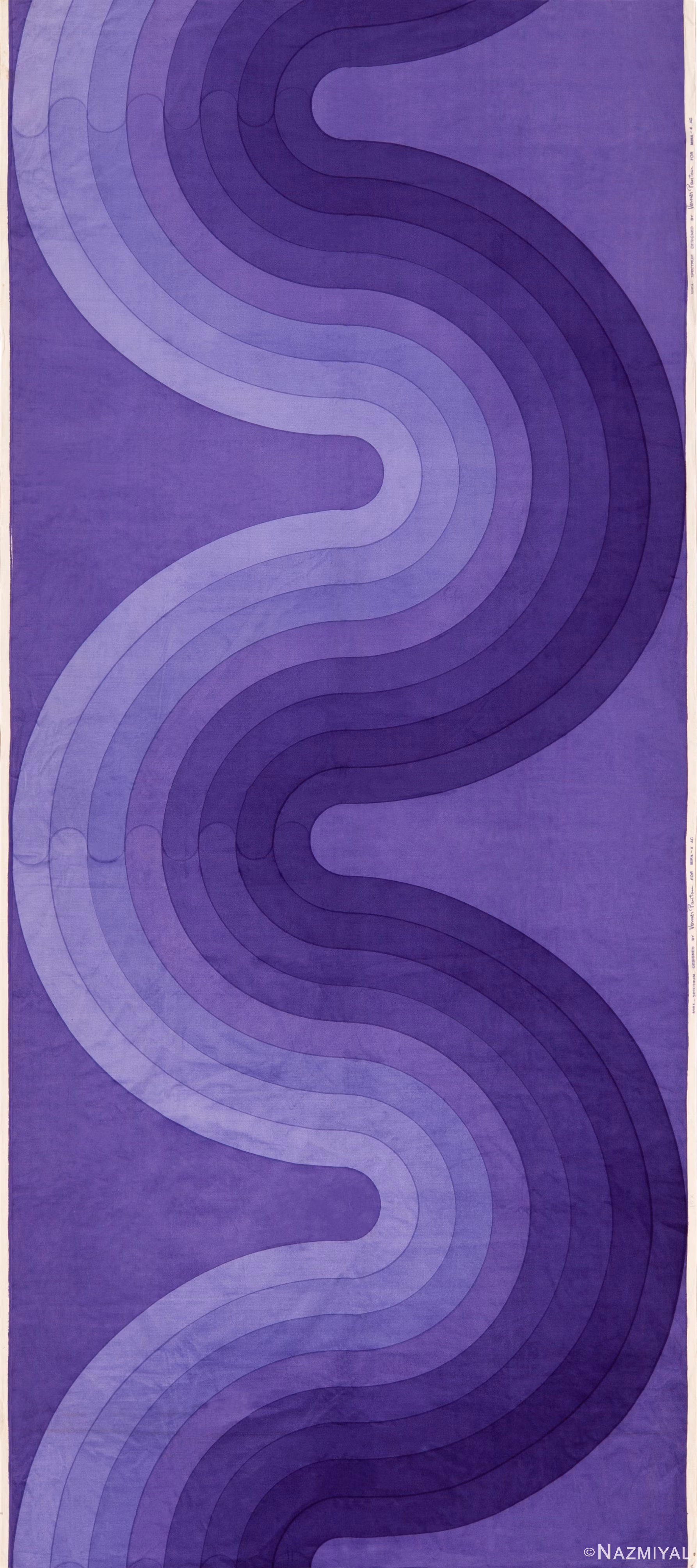 Mesmerizing Vintage Scandinavian Purple Wave Verner Panton Mira ...