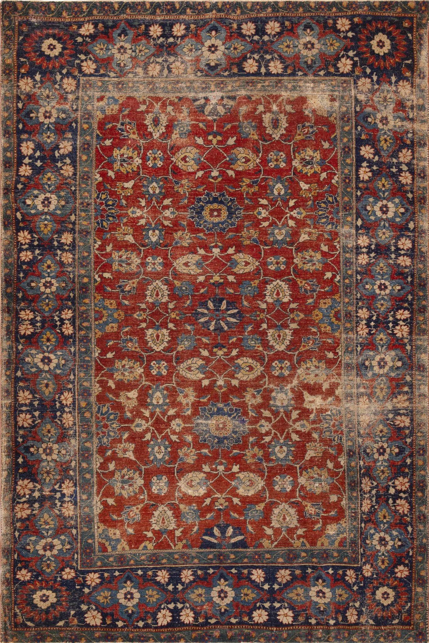 Fine Vintage Isfahan Persian Silk & Wool Rug 73247 Nazmiyal