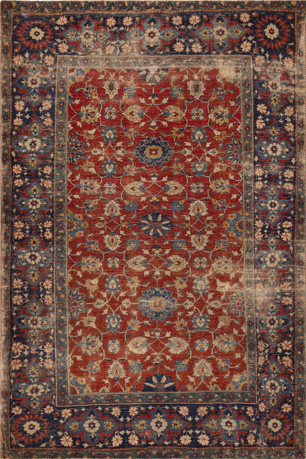 Fine Vintage Isfahan Persian Silk & Wool Rug 73247 Nazmiyal