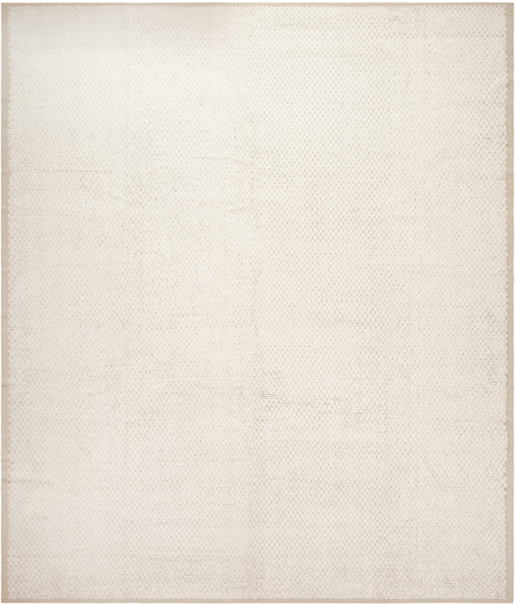 Contemporary Neutral Cotton Rug 61257 by Nazmiyal Rugs