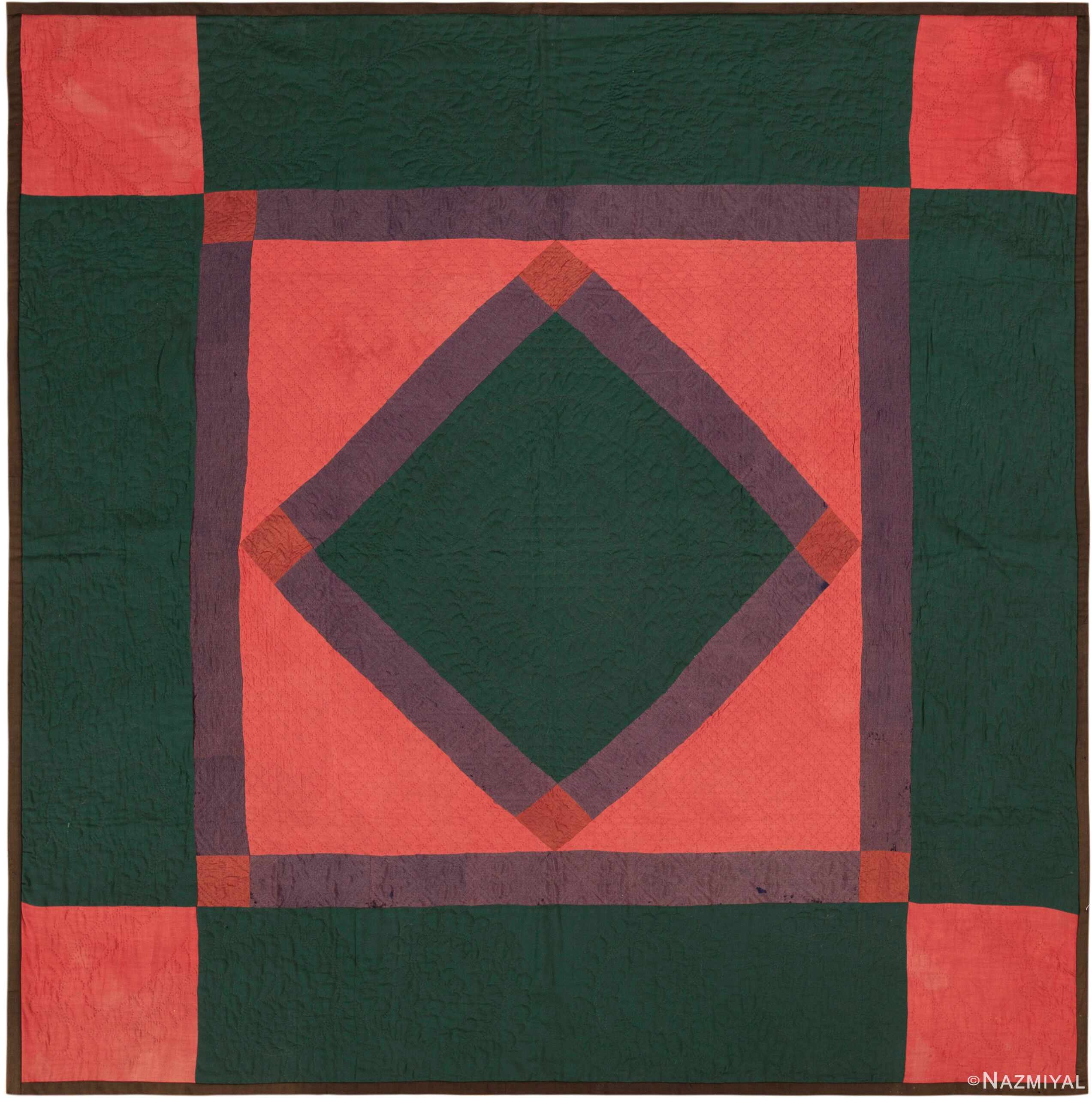 Antique American Amish Textile 73838 by Nazmiyal Rugs