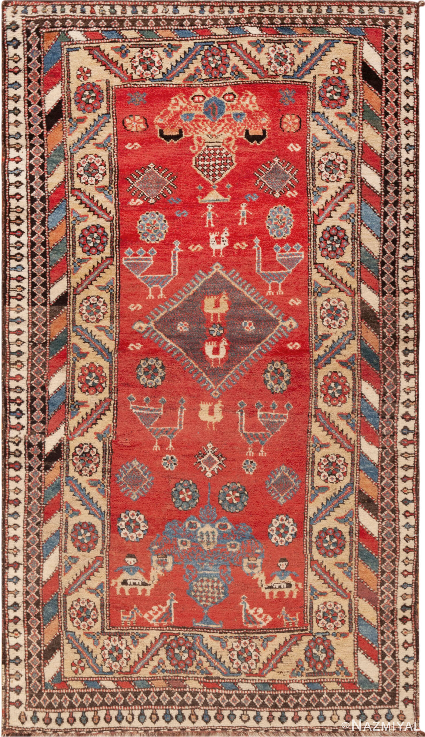 Antique Caucasian Luri Rug 73851 by Nazmiyal Rugs