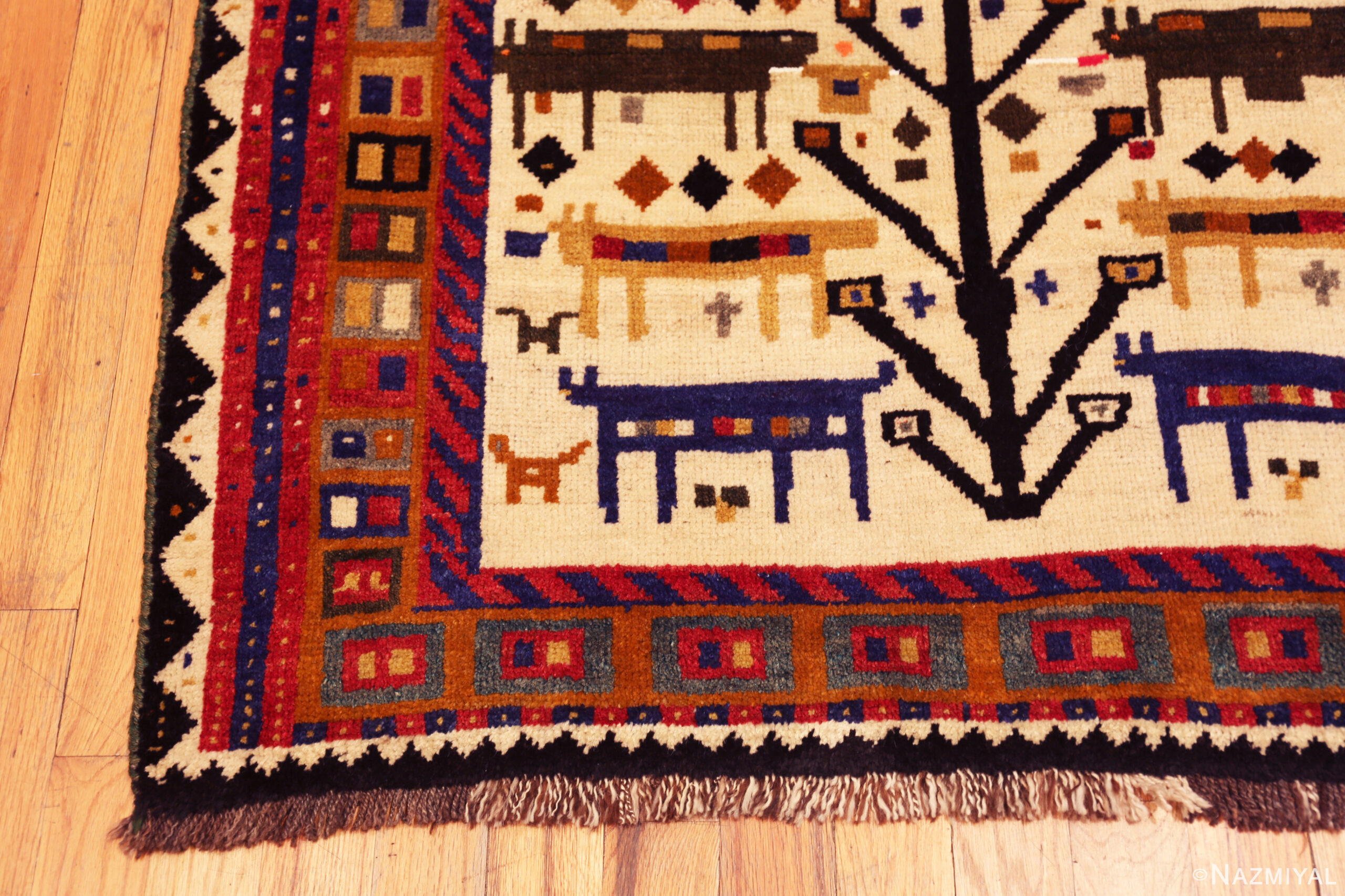 Charming Vintage Persian Gabbeh Rug 73804 Nazmiyal Rugs