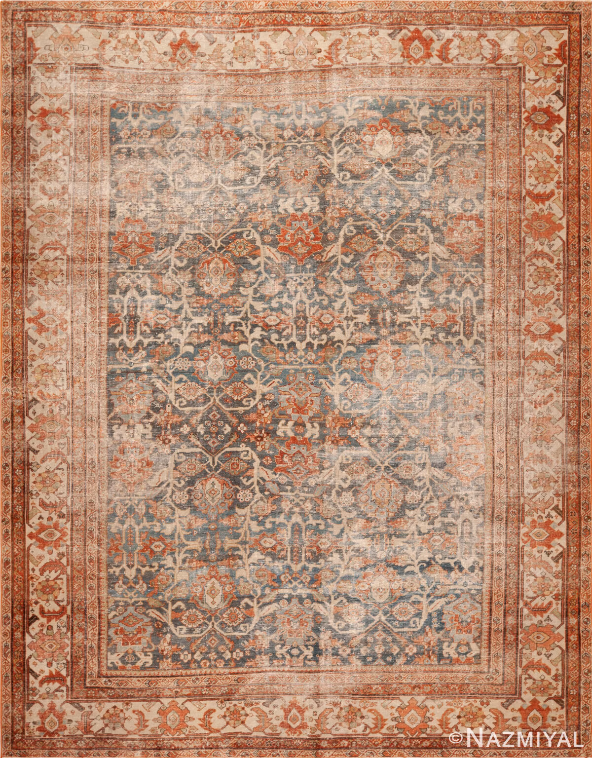 Vintage Persian Sultanabad Rug with Aged Charm