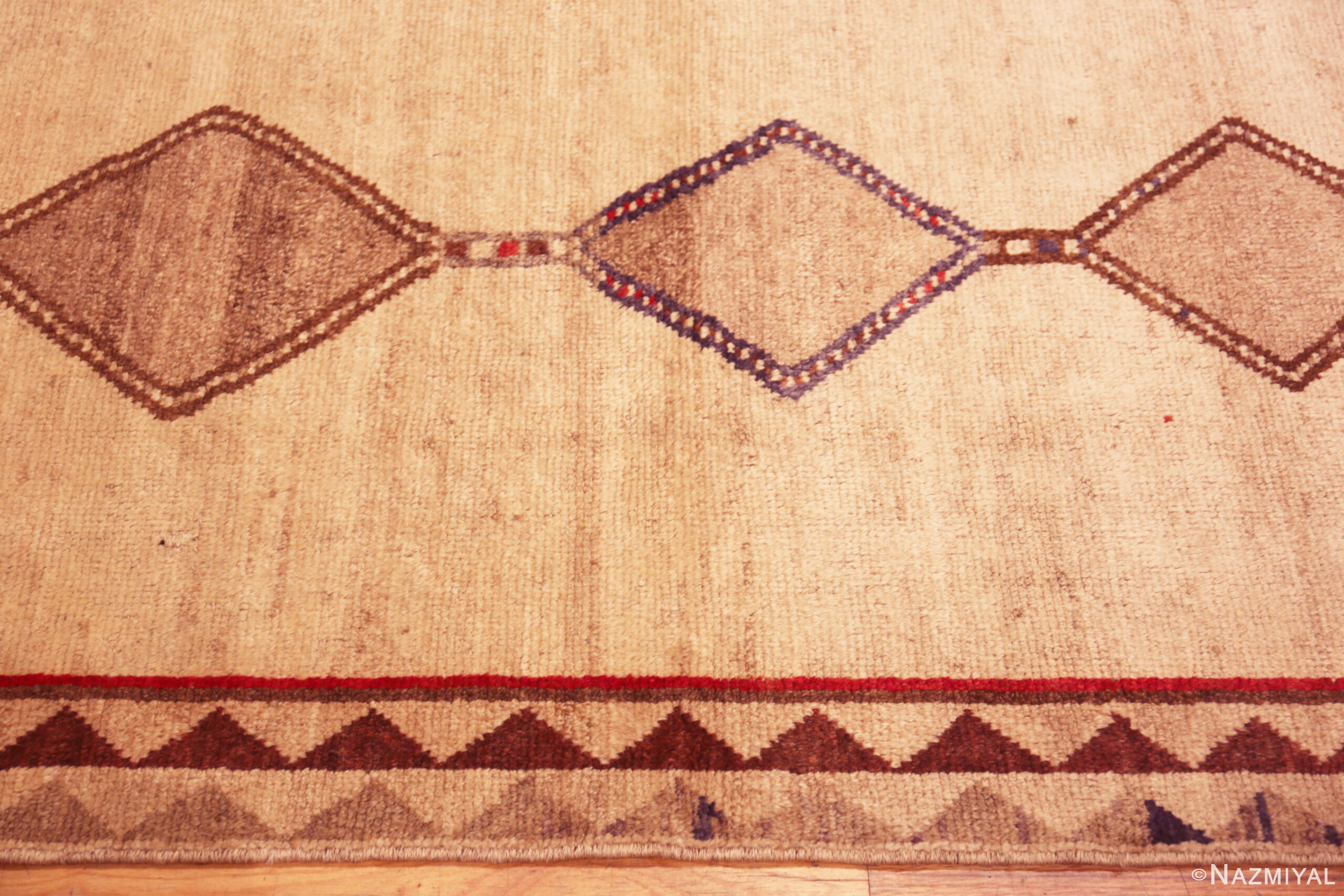 Small Vintage Persian Neutral Gabbeh 73905 by Nazmiyal Rugs