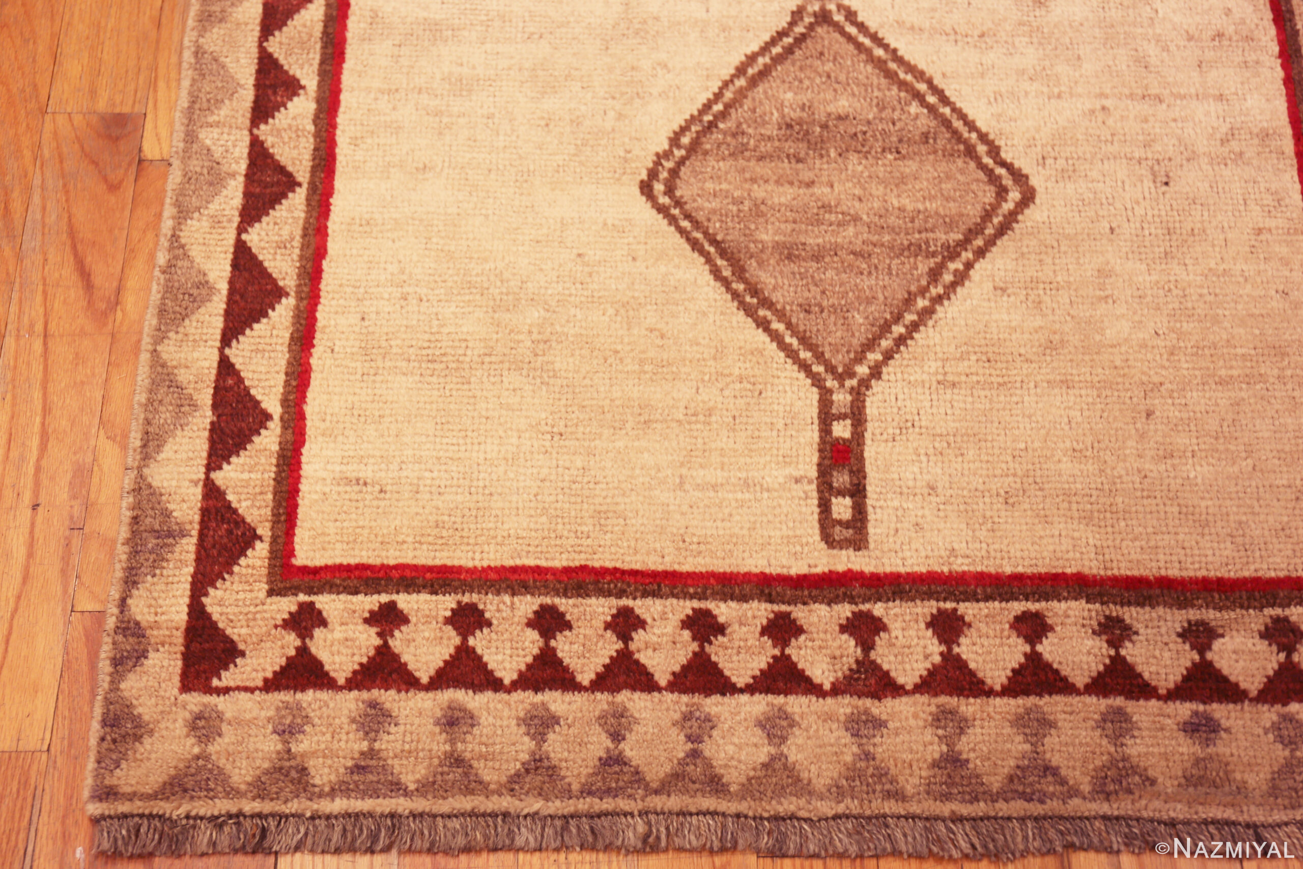 Small Vintage Persian Neutral Gabbeh 73905 by Nazmiyal Rugs
